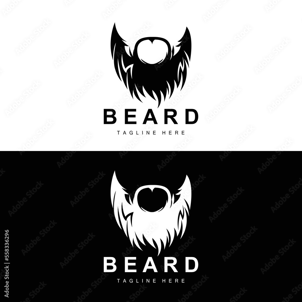 Beard Logo, Vector Barbershop, Design For Male Appearance, Barber, Hair ...