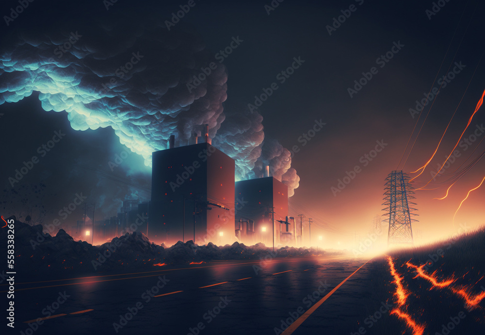 ภาพประกอบสต็อก An abstract background of the harmful effects of carbon ...