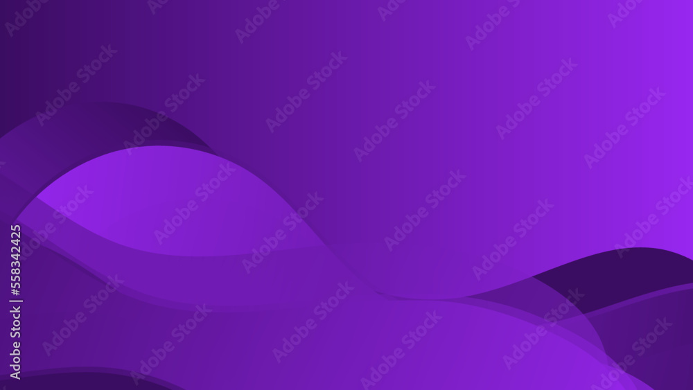 Modern purple abstract presentation background with wave curve lines ...