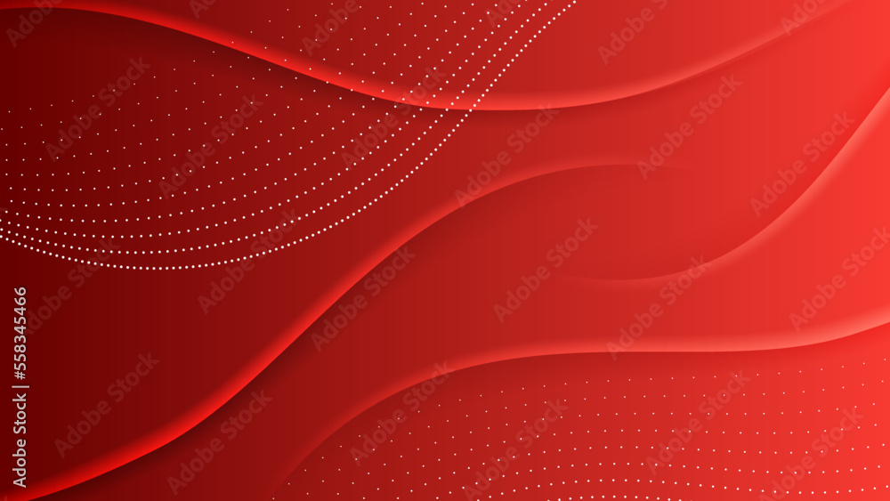 Abstract red geometric shapes vector technology background, for design ...
