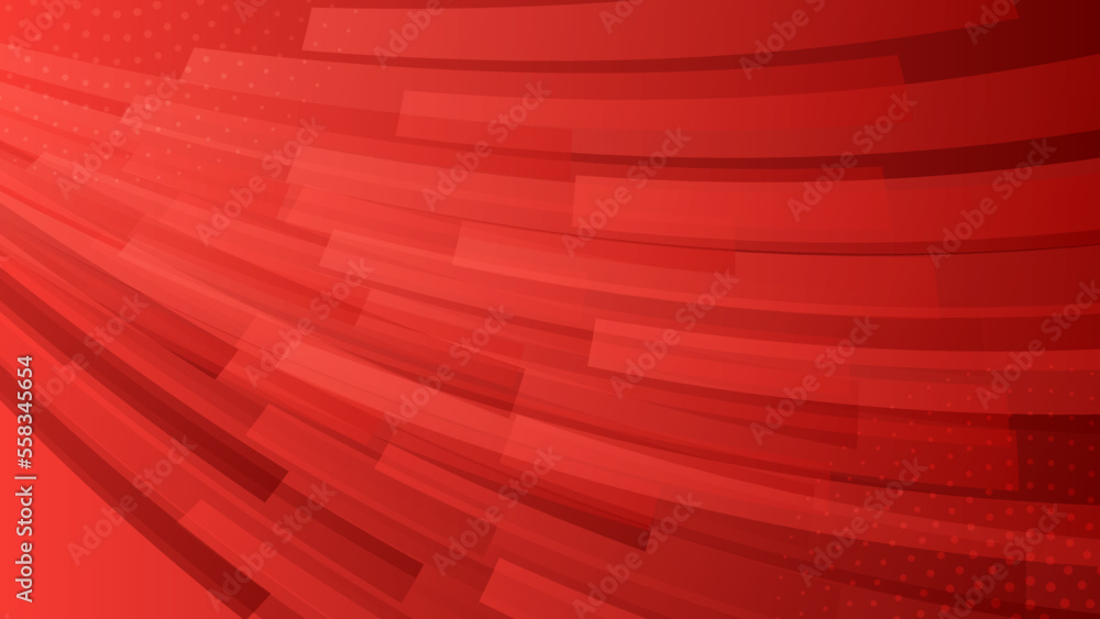 Abstract red geometric shapes vector technology background, for design ...