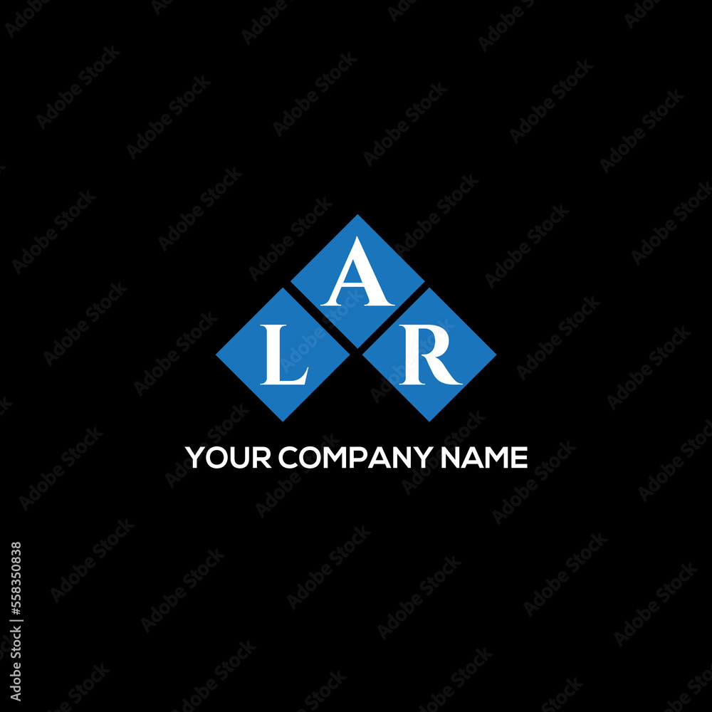 LAR letter logo design on black background. LAR creative initial LAR ...