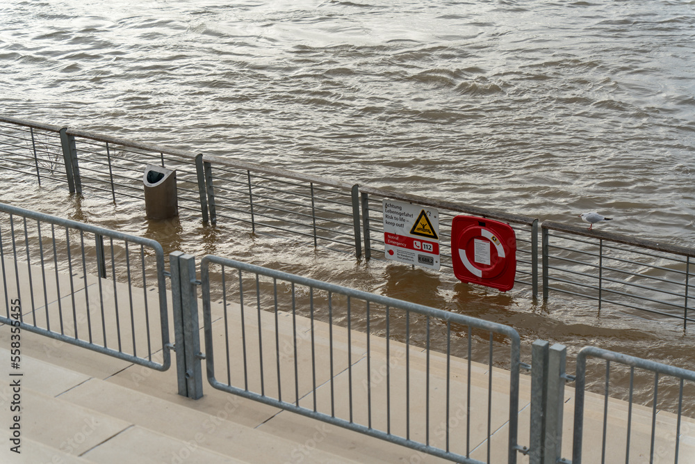 Elegantes Hochwasser Rhein Koln Ebenbild