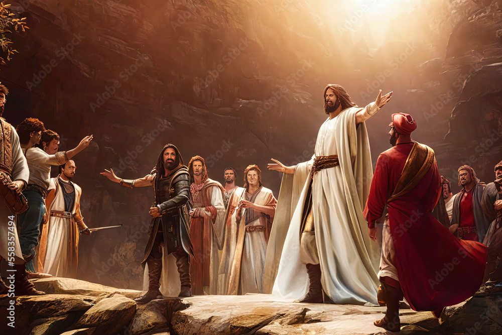 Jesus Teaching The People