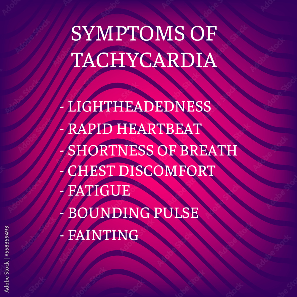symptoms of Tachycardia. Vector illustration for medical journal or ...