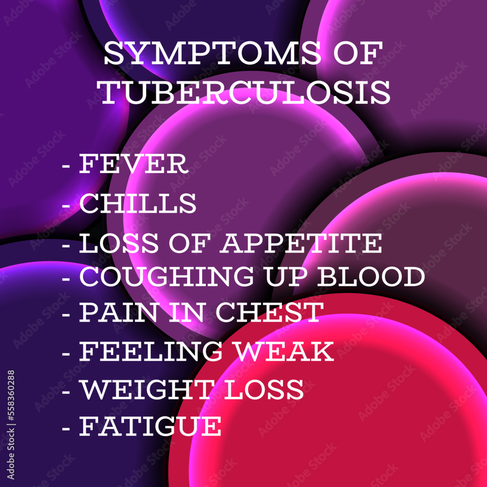 Vetor de symptoms of Tuberculosis. Vector illustration for medical ...