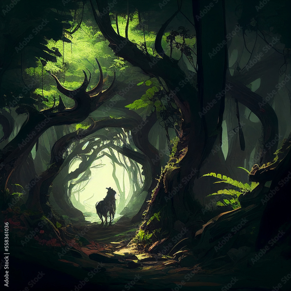 Forest Landscape Roleplaying DND Concept Epic RPG Adventure Quest Trees ...