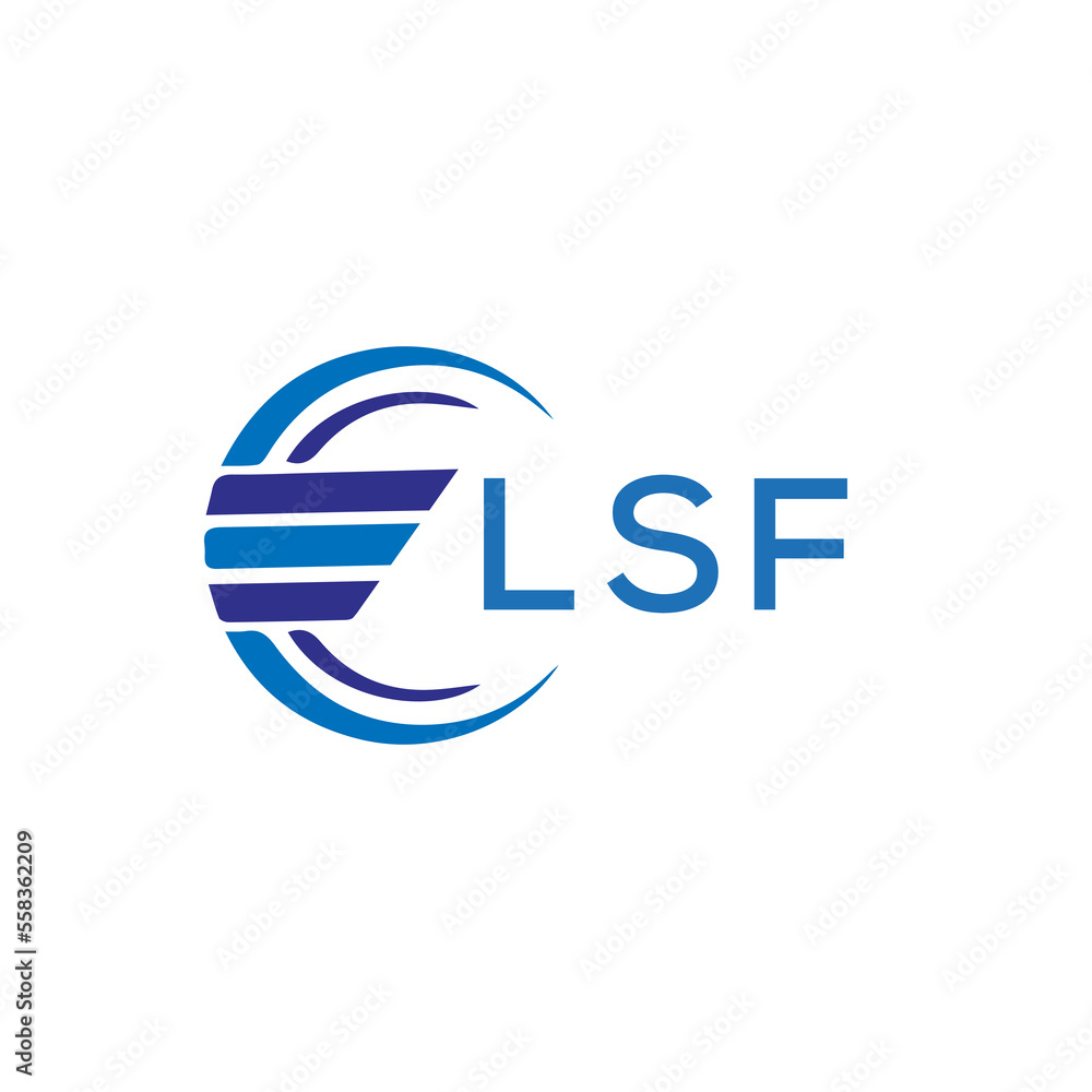 Vetor de LSF letter logo. LSF blue image on white background. LSF ...
