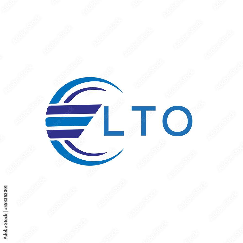 Vetor de LTO letter logo. LTO blue image on white background. LTO ...