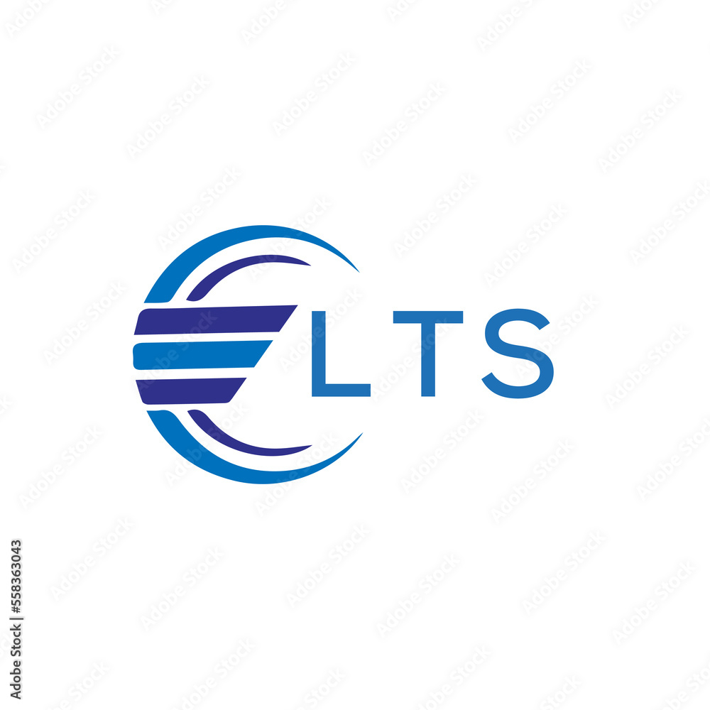 LTS letter logo. LTS blue image on white background. LTS vector logo ...