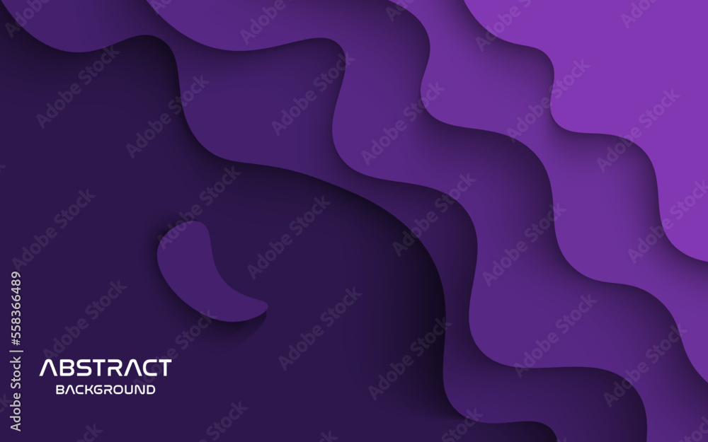 Multi layers purple color texture 3D papercut layers in gradient vector ...