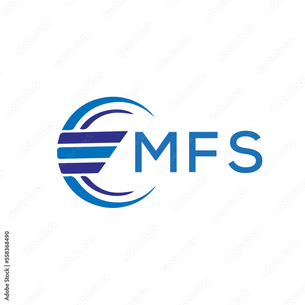 Vecteur Stock MFS letter logo. MFS blue image on white background. MFS ...