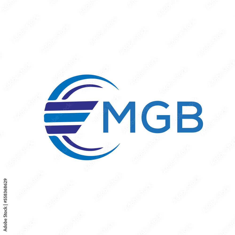 MGB letter logo. MGB blue image on white background. MGB vector logo ...
