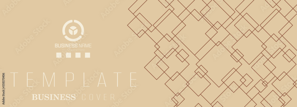 Geometric composition of the intersection of squares. A modern template ...