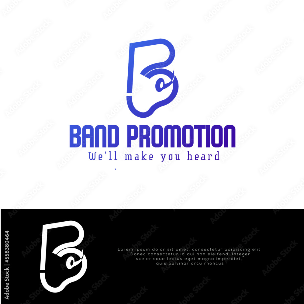 Creative letter B Music logo design - vector illustration. letter B ...
