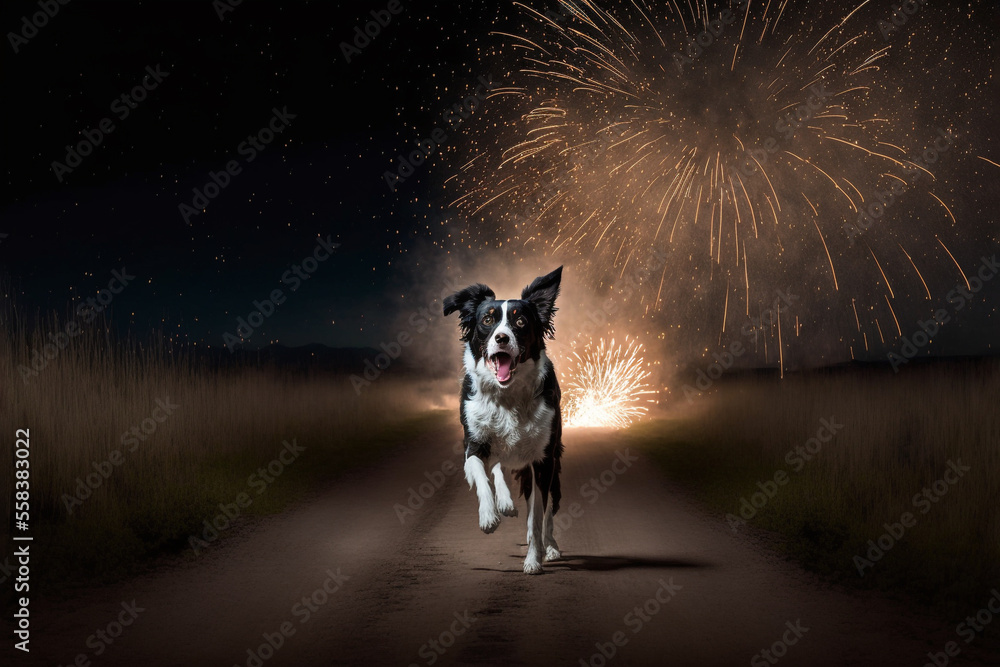 Really scared puppies of fireworks and loud noises. Generative Ai ...