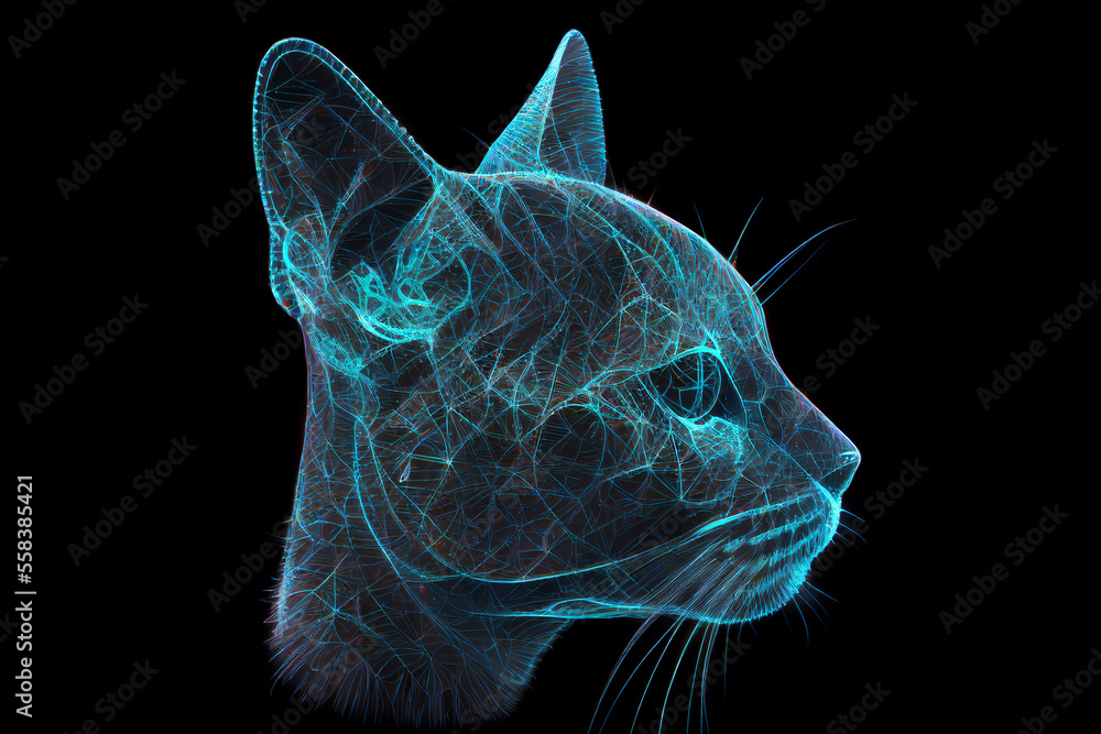 Neural network of a cat brain with big data and artificial intelligence ...