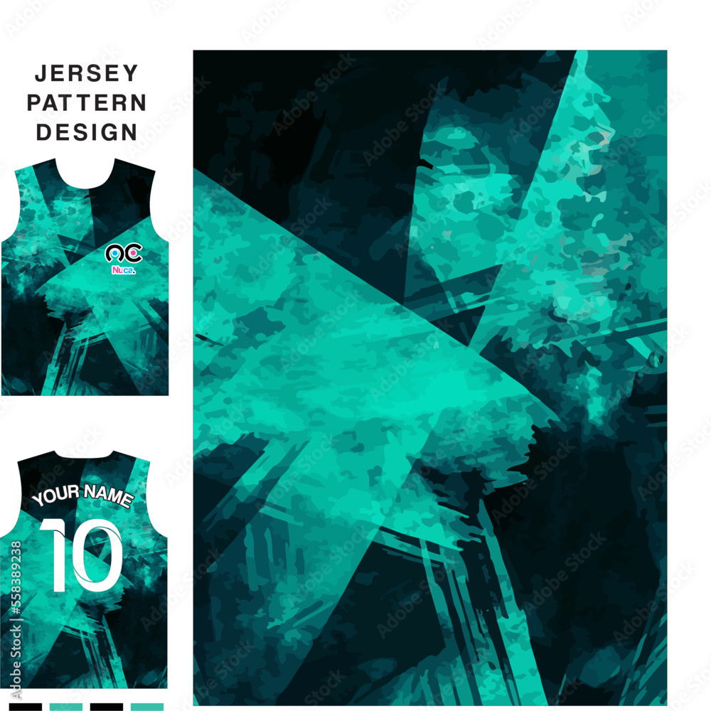 Abstract water color concept vector jersey pattern template for ...