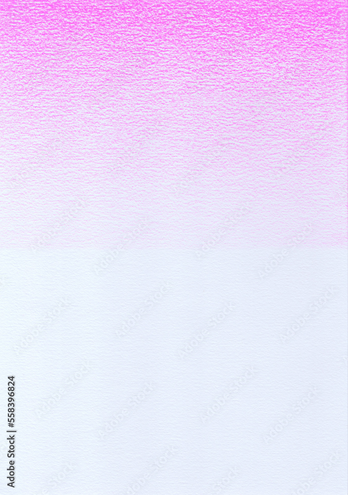 Hand drawn pink painted gradient on half white paper texture background ...