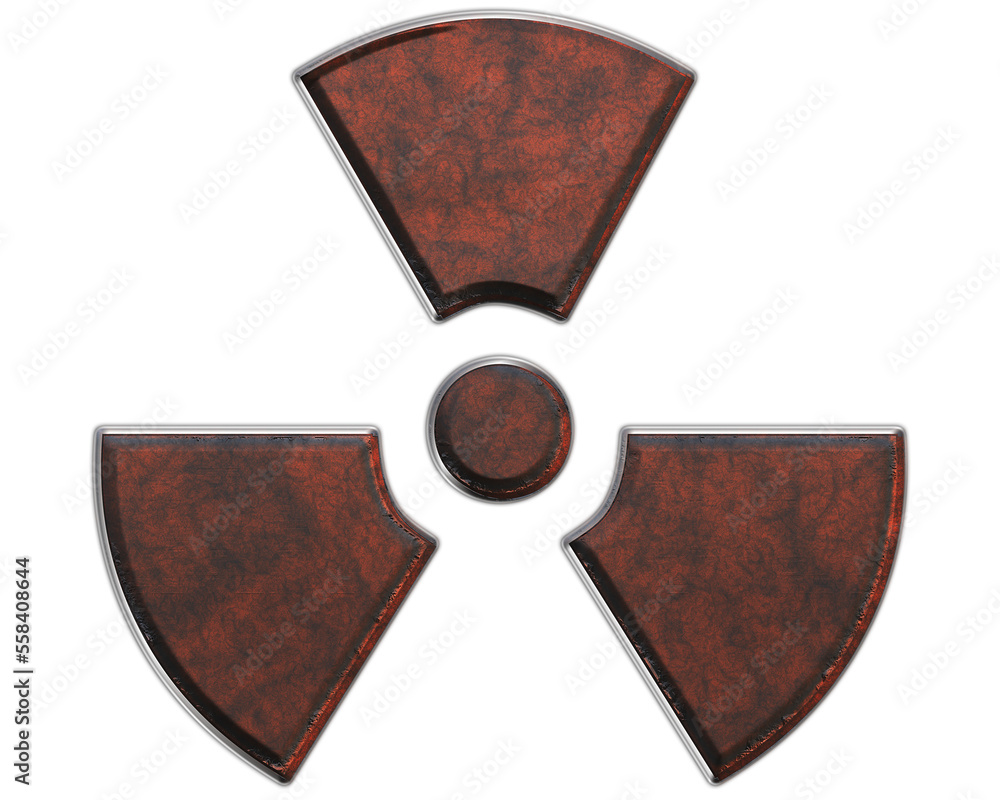 Radiation hazard sign- clipart png. Standard photoshop shapes- metal ...