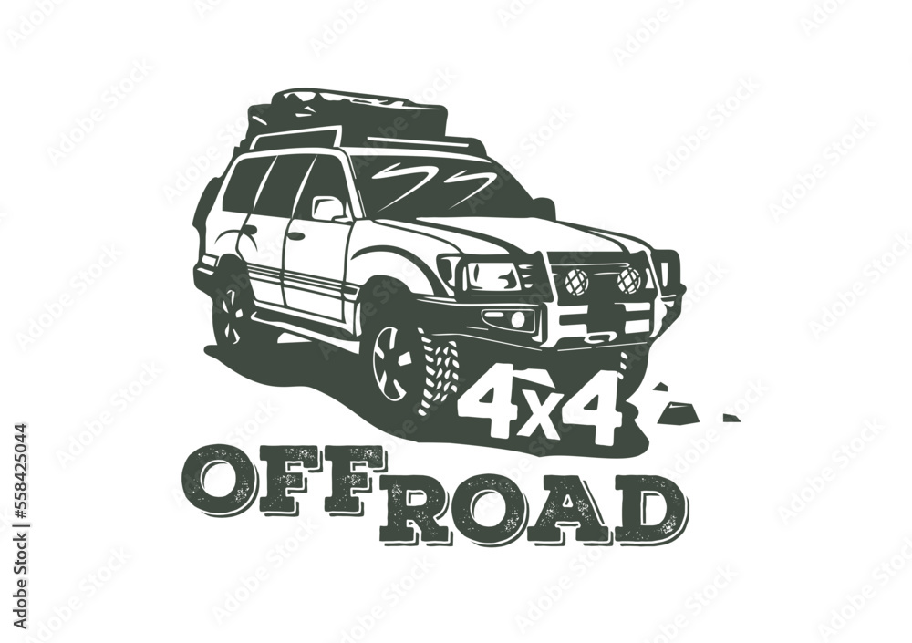 Off-Road 4x4 vehicle logo concept Stock Vector | Adobe Stock