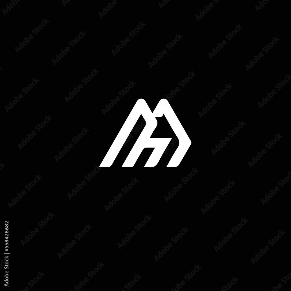 MH HM Logo Design, Creative Minimal Letter HM MH Monogram Stock Vector ...