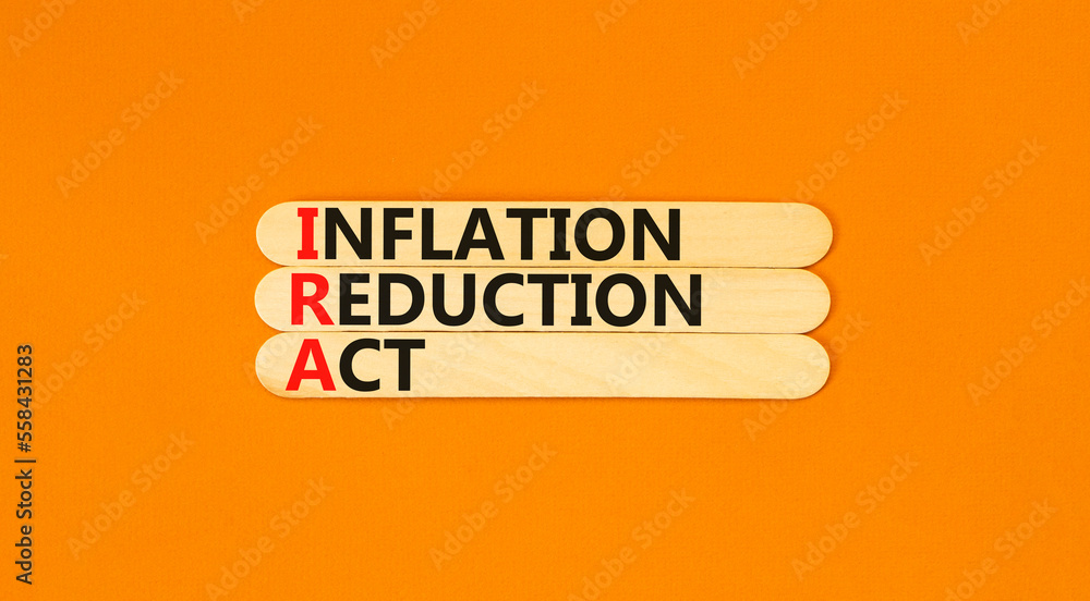 IRA inflation reduction act symbol. Concept words IRA inflation ...