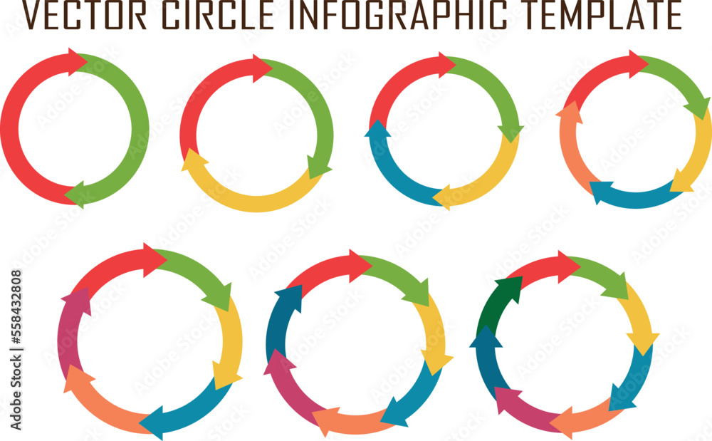 Vector circle arrow infographic template. Used for diagrams, business ...