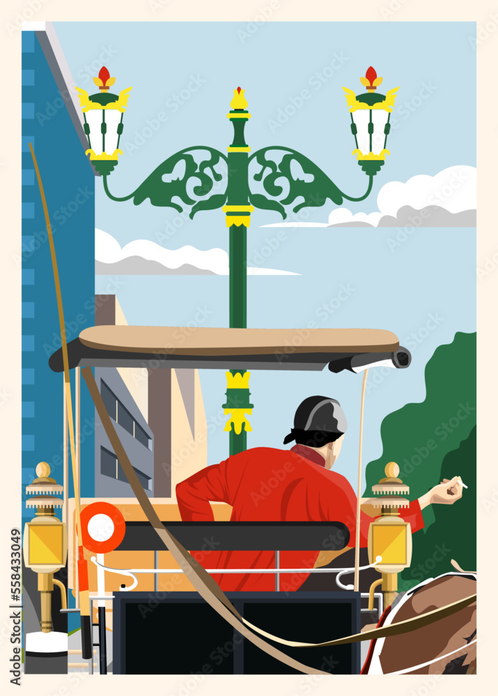 Delman is one of the traditional means of transportation for Jogja ...