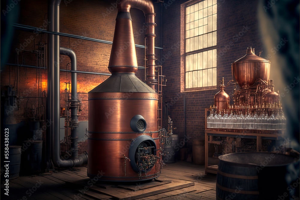 Alcoholic distiller Stock Illustration | Adobe Stock