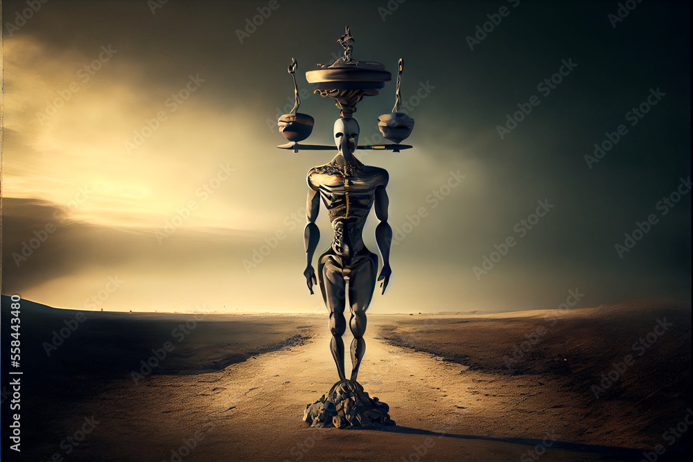 Generative Ai Render Of A Humanoid Robot Stock Illustration Adobe Stock