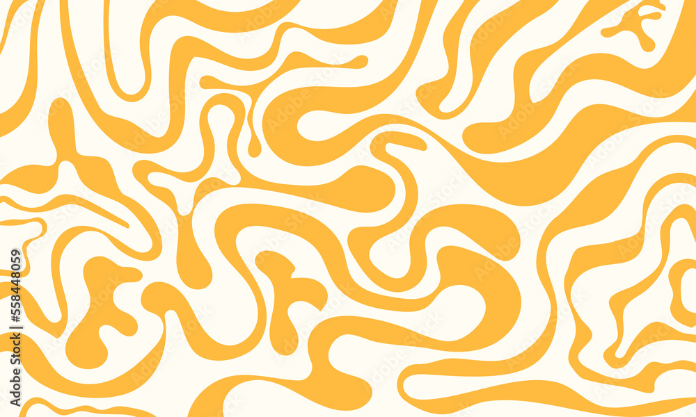 Trendy vector background in retro 70s,60s style. Abstract horizontal ...