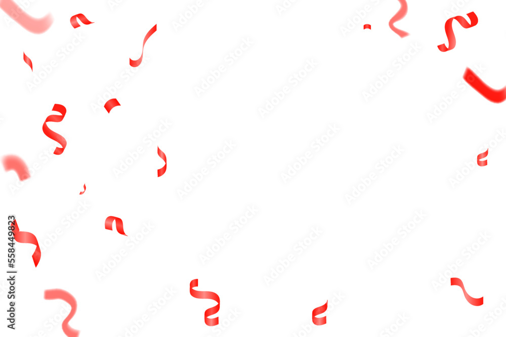 Pink confetti isolated on transparent background. Festive template ...