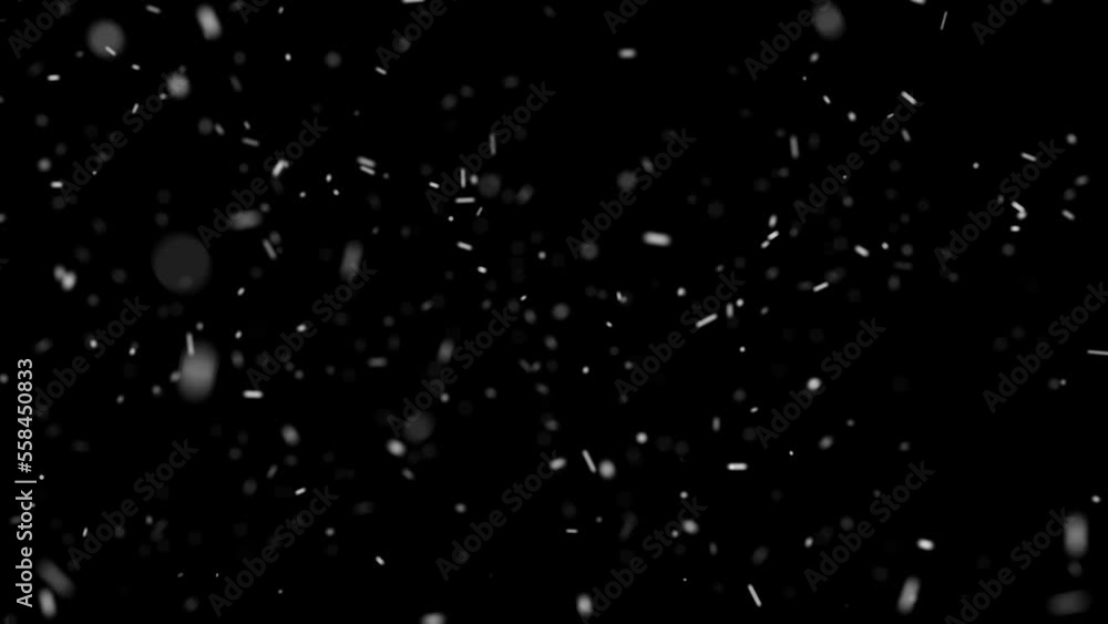 Snowfall Overlay, Black Background - Winter, Falling Snow Effect ...