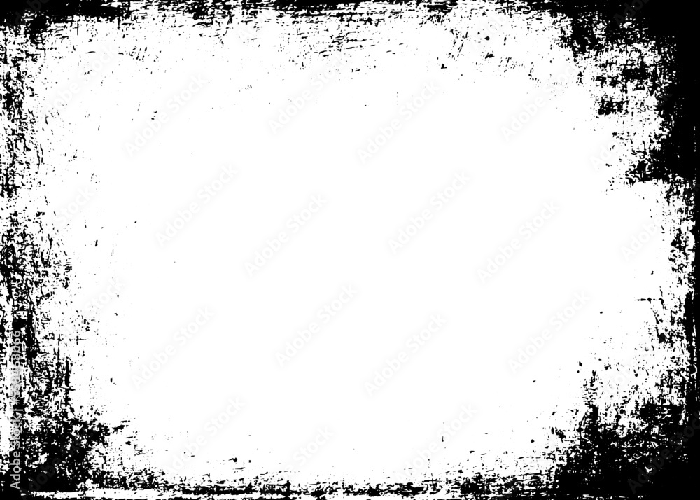 Grunge border vector texture background. Abstract frame overlay. Dirty ...