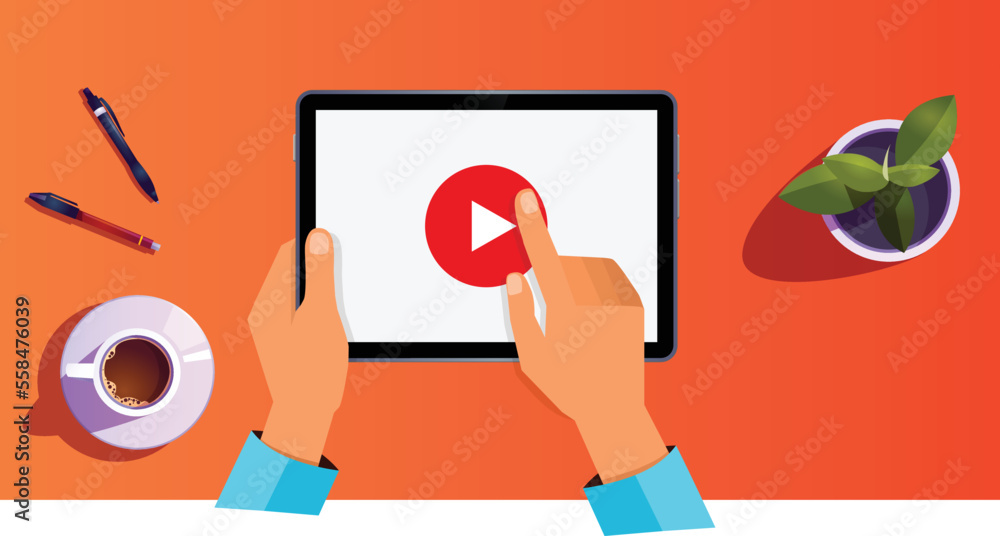 Digital Video Artwork Banner subscribe button for content creators and ...