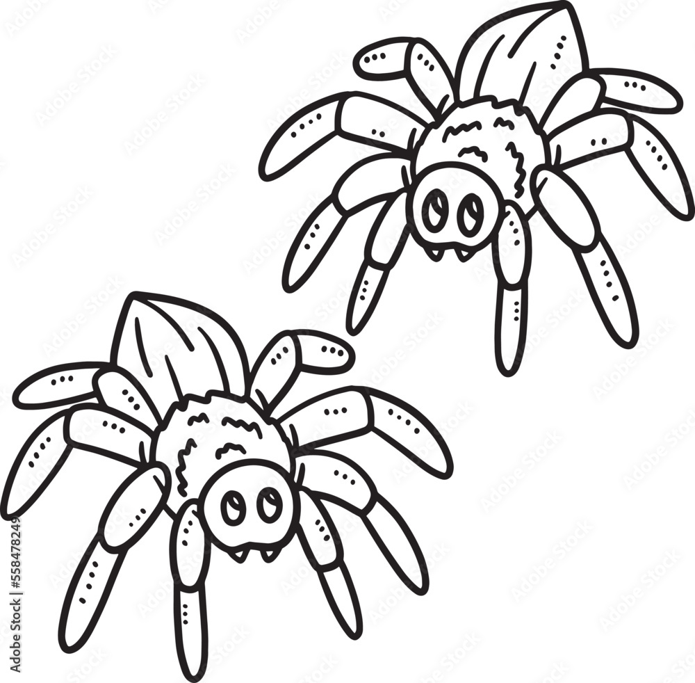 Spiderling Isolated Coloring Page for Kids Stock Vector | Adobe Stock