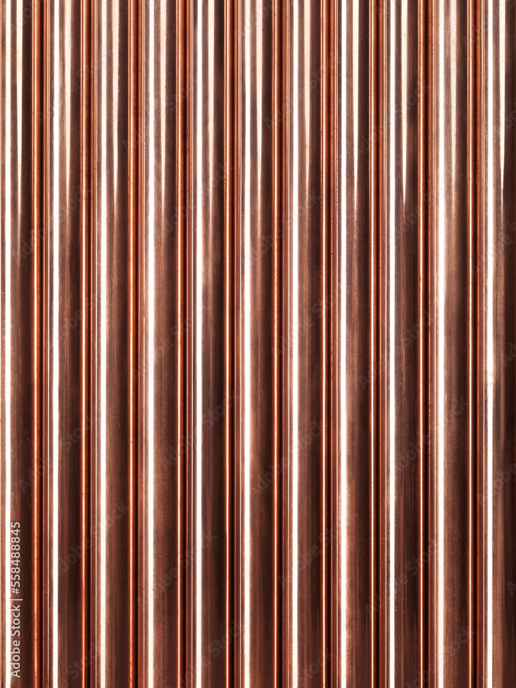 Copper Tubes. Copper water pipes background texture. Stock Photo ...