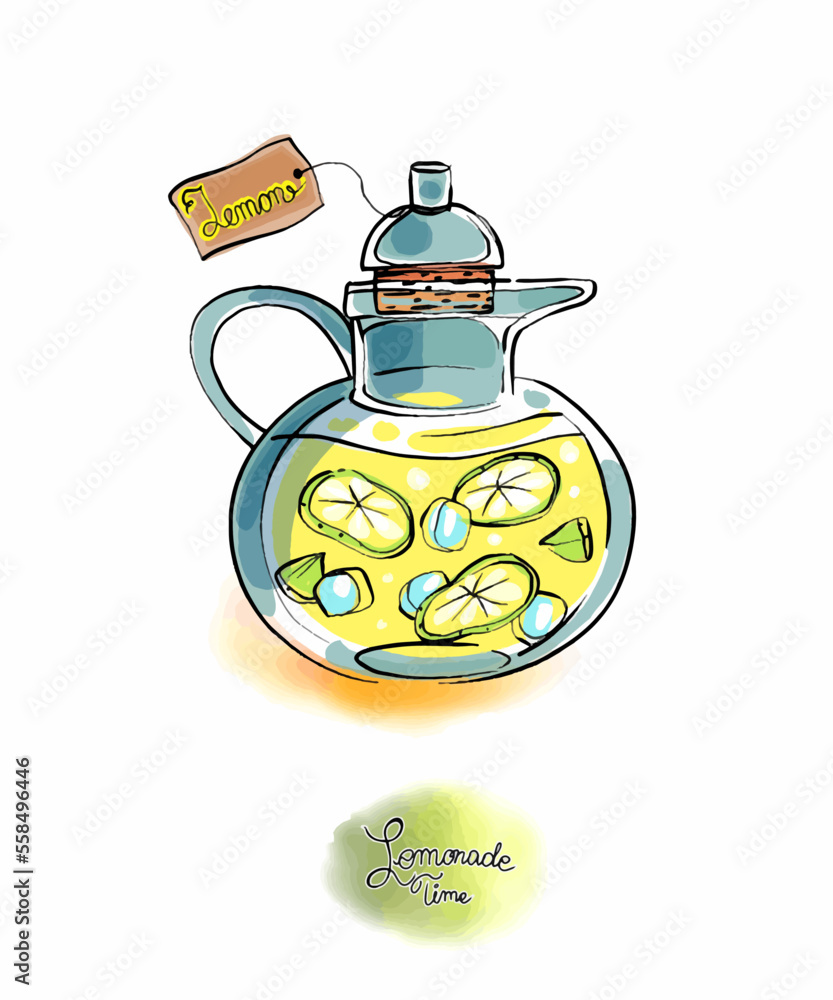 Color vector clipart from the Lemonade set. Lemons, drinks, lemon ...