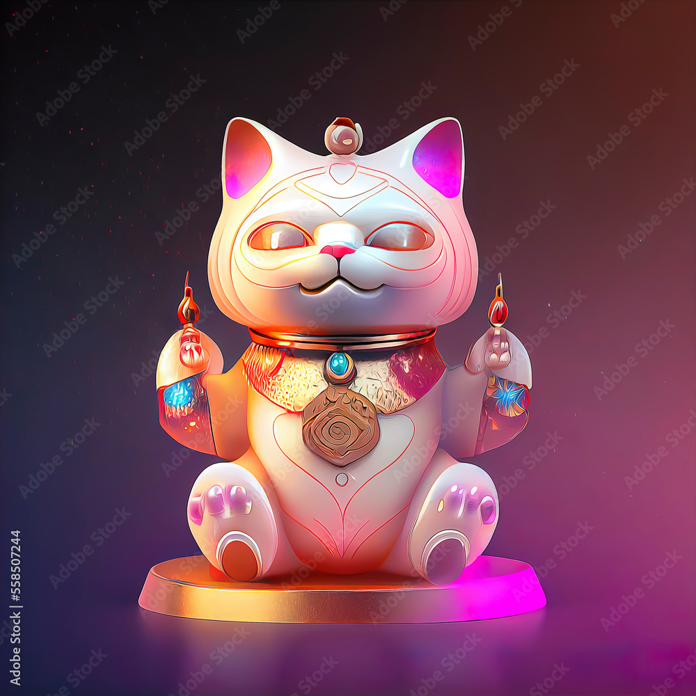 lucky cat illustration Stock Illustration | Adobe Stock