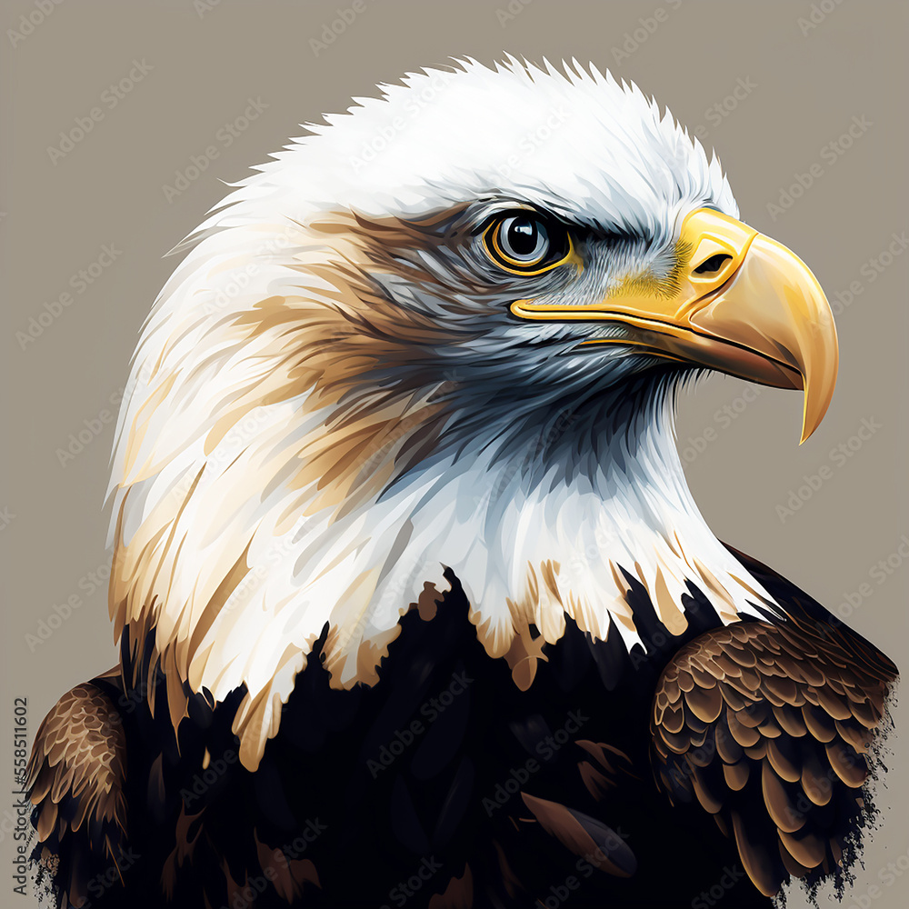 Bald Eagle Vector Art AI Generated Stock Illustration | Adobe Stock