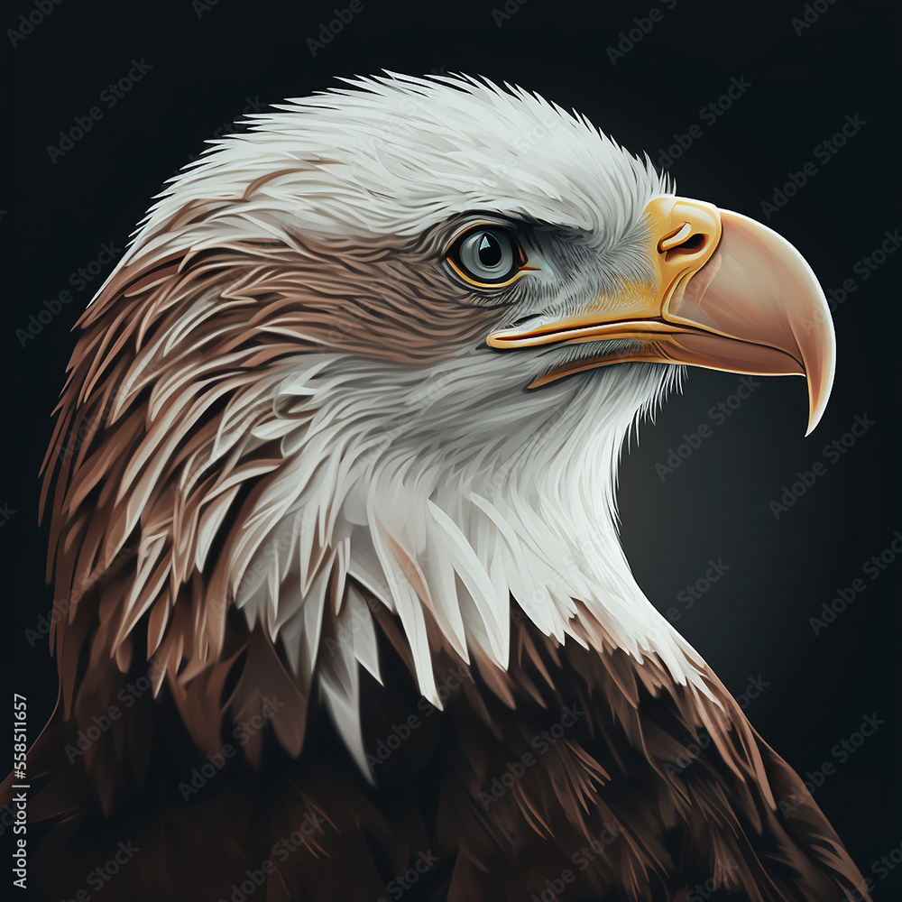 Bald Eagle Vector Art AI Generated Stock Illustration | Adobe Stock