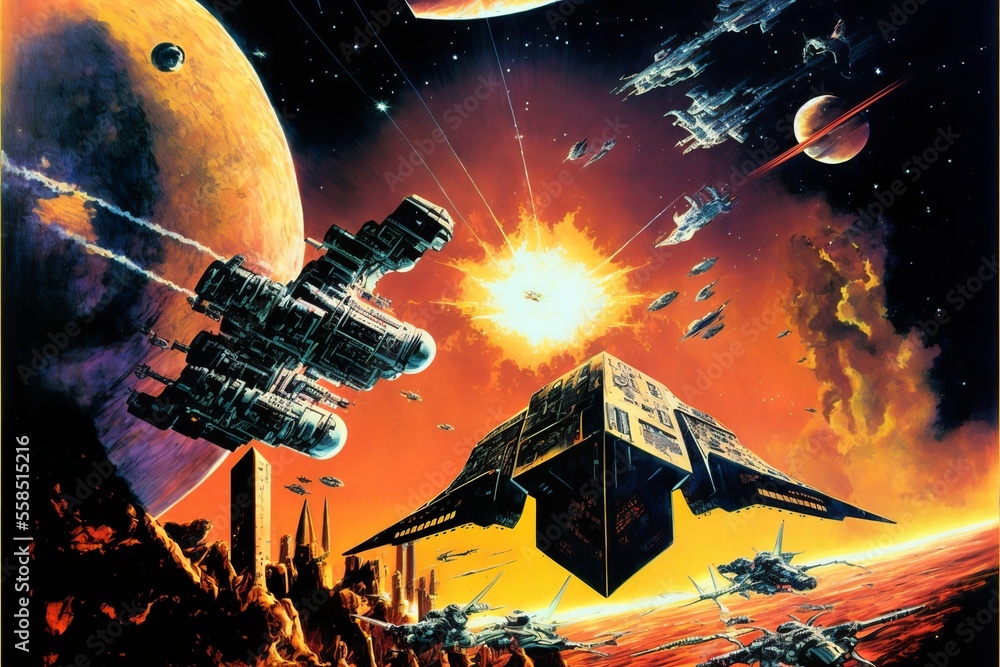 Attack ships on fire off the shoulder of orion Stock Illustration ...