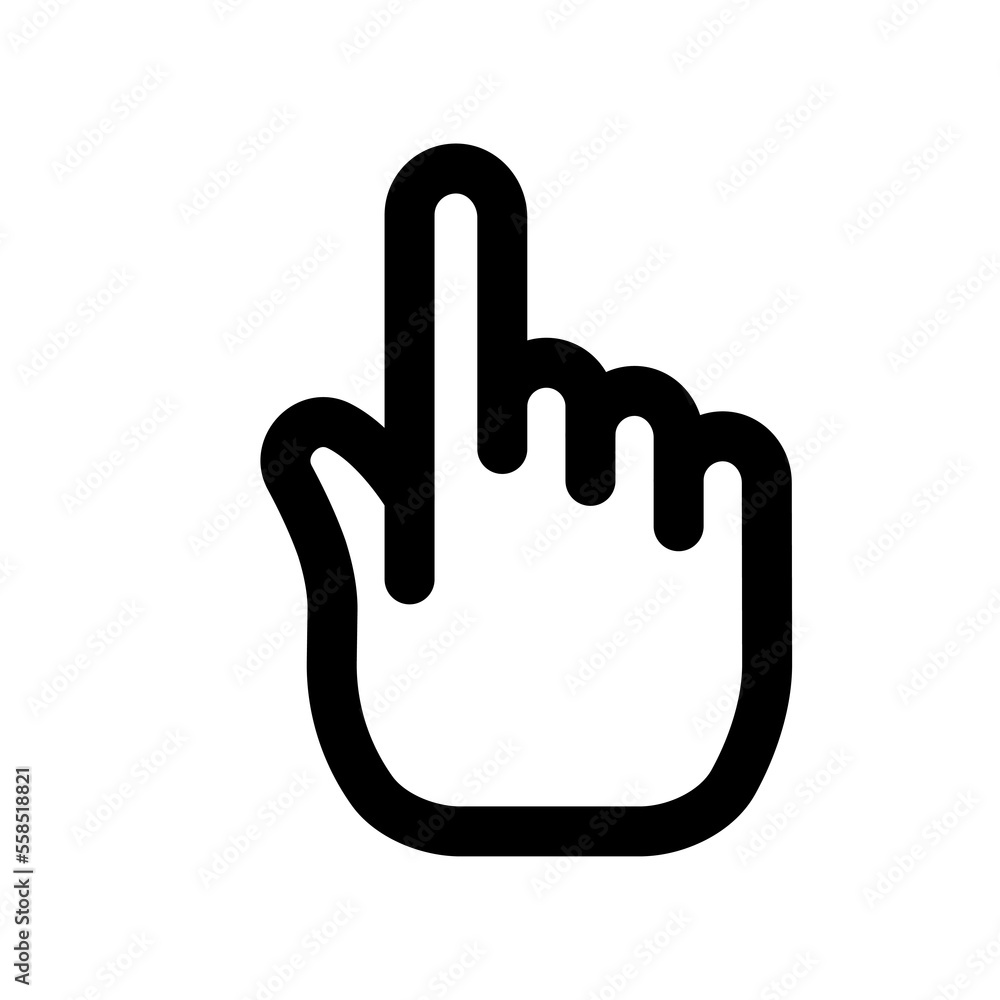 Isolated hand icon clicking. Png transparent background. Finger pointer ...