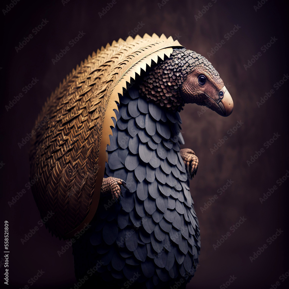 a pangolin is not a fashion accessory, pangolin portrait, generative ai ...