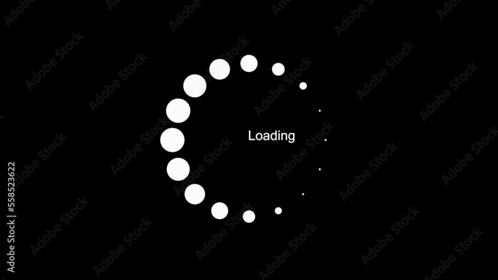 Circle Loading Icon. Animation seamless loop Alpha Channel. Sphere ...