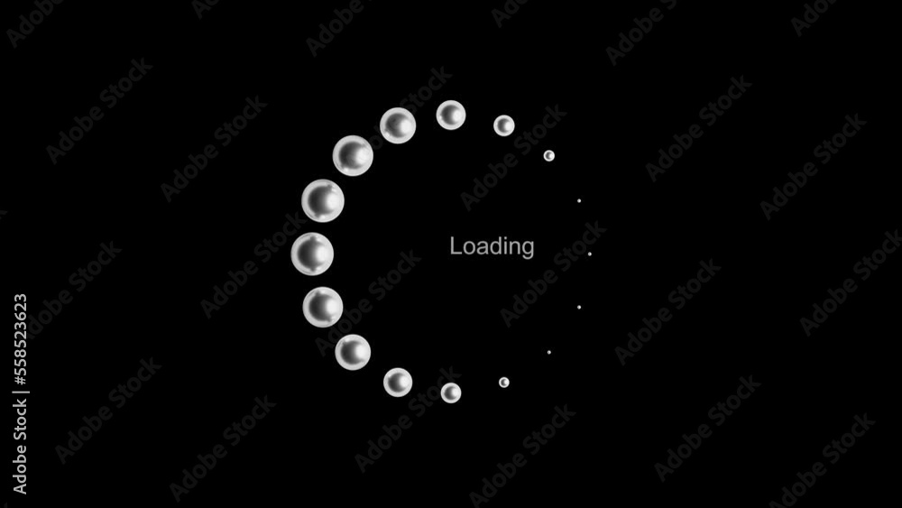 Circle Loading Icon. Animation seamless loop. Sphere translucent ...