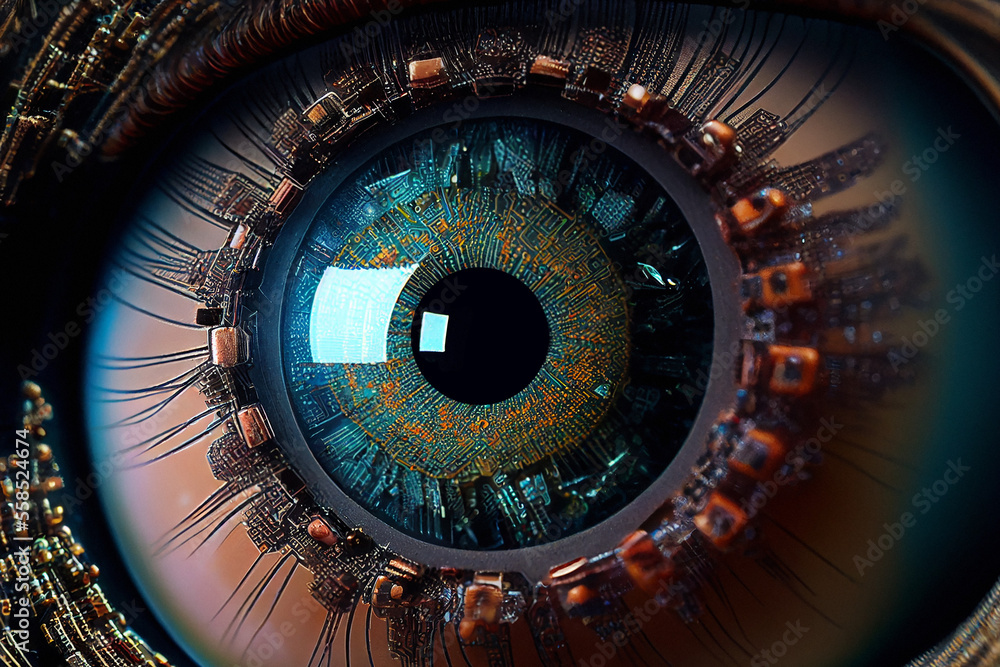 Robotic Vision - Generative Ai Stock Illustration | Adobe Stock