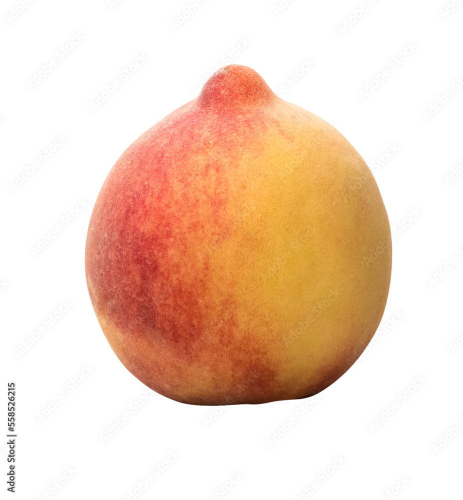 Fresh peach fruit isolated on transparent background Stock Photo ...