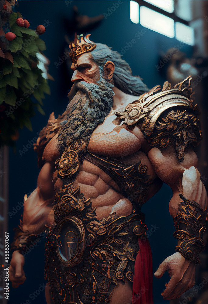 SUMERIAN GOD ANU - Digital illustration - Generated by Artificial ...